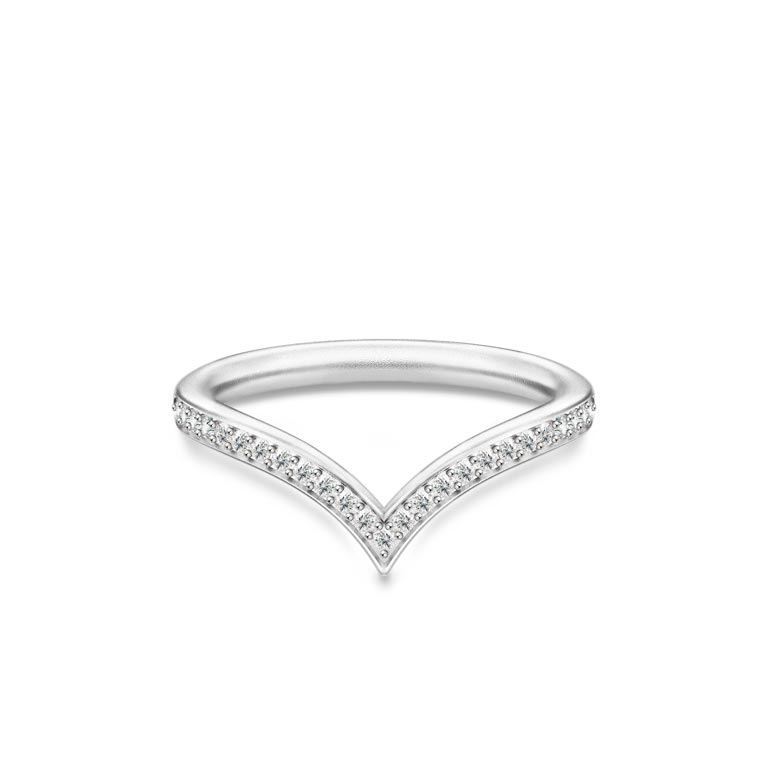 Julie Sandlau Ocean Crest ring rhodineret sølv cz str. 54