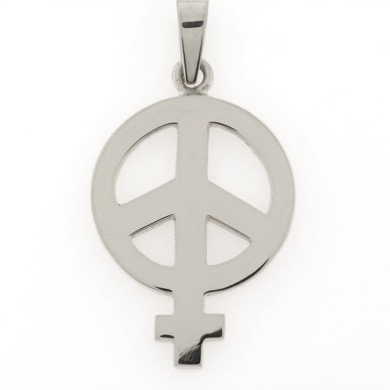 Vedhæng peacetegn / kvindetegn 925s | Pind J. Design