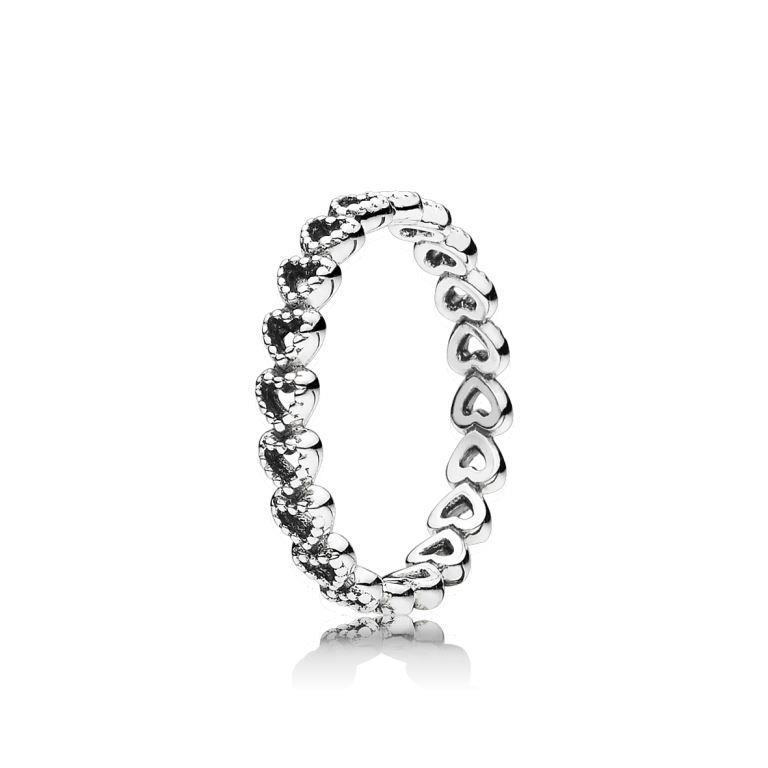 Pandora Åbent hjerte sølv ring str. 60 | Pind J. Design