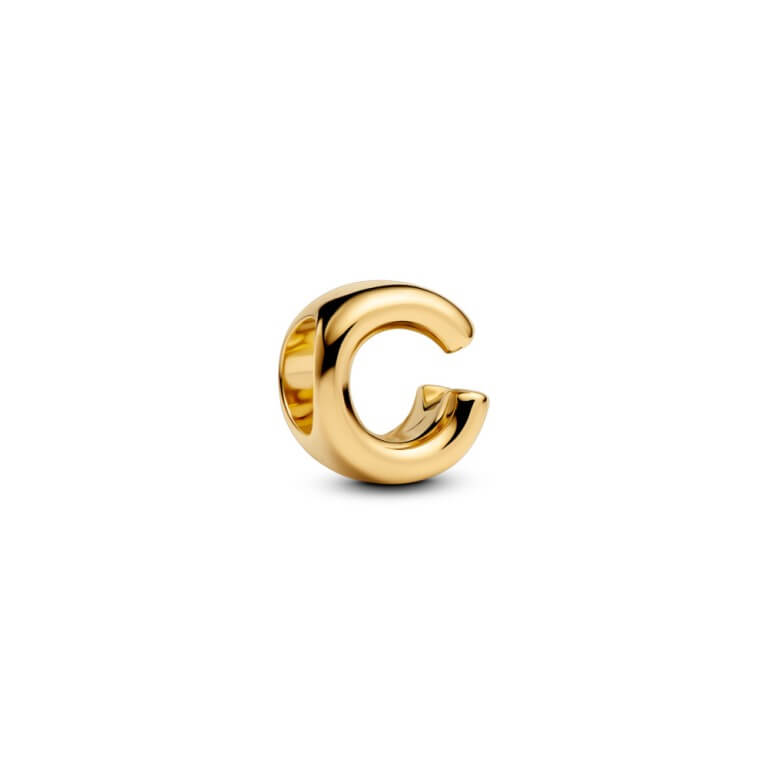 Pandora Bogstav C Alfabetcharm forgyldt metalblanding | Pind J. Design